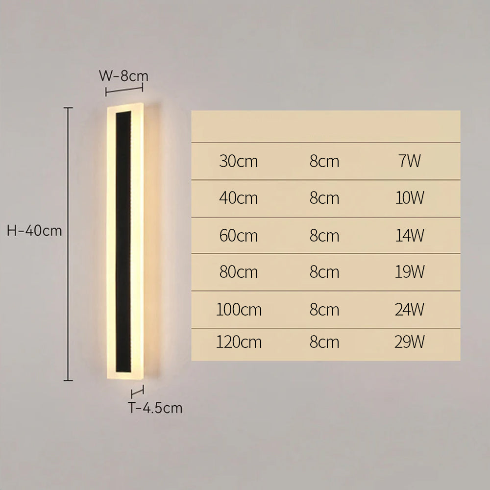 Outdoor Light Waterproof Up Down Wall Light Black Finish | Narvis ...
