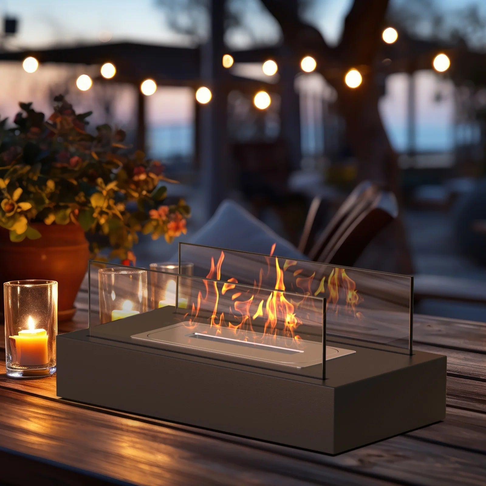 Table Lamp Bio Ethanol Table Fireplace Modern Design | Flarion – BritDwell