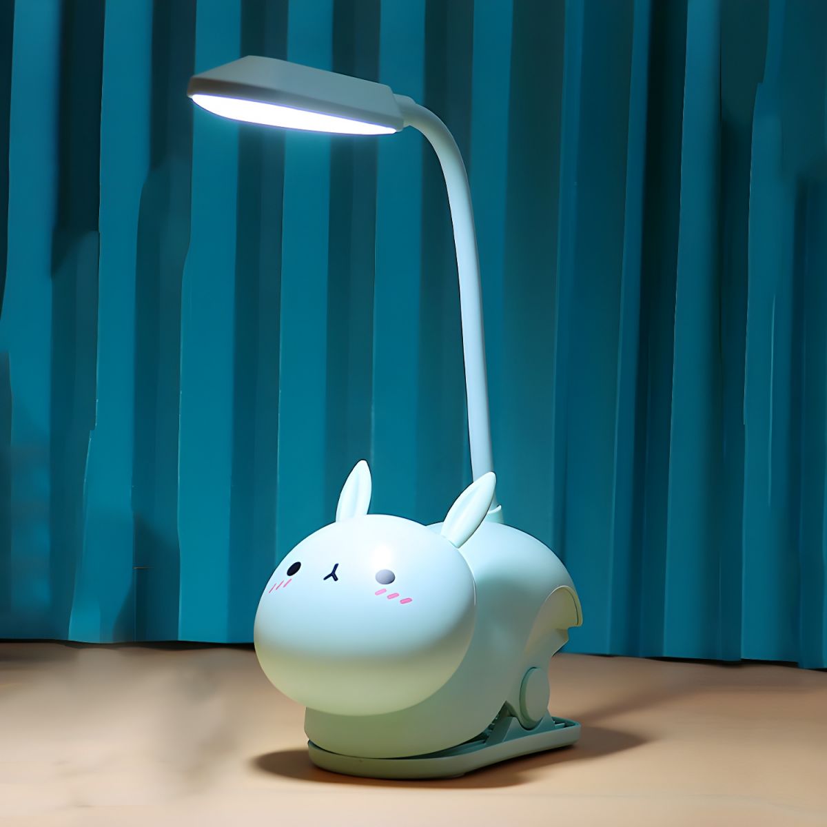 Table lamp LED rabbit shape unisex plastic pastel colours minimalist ...