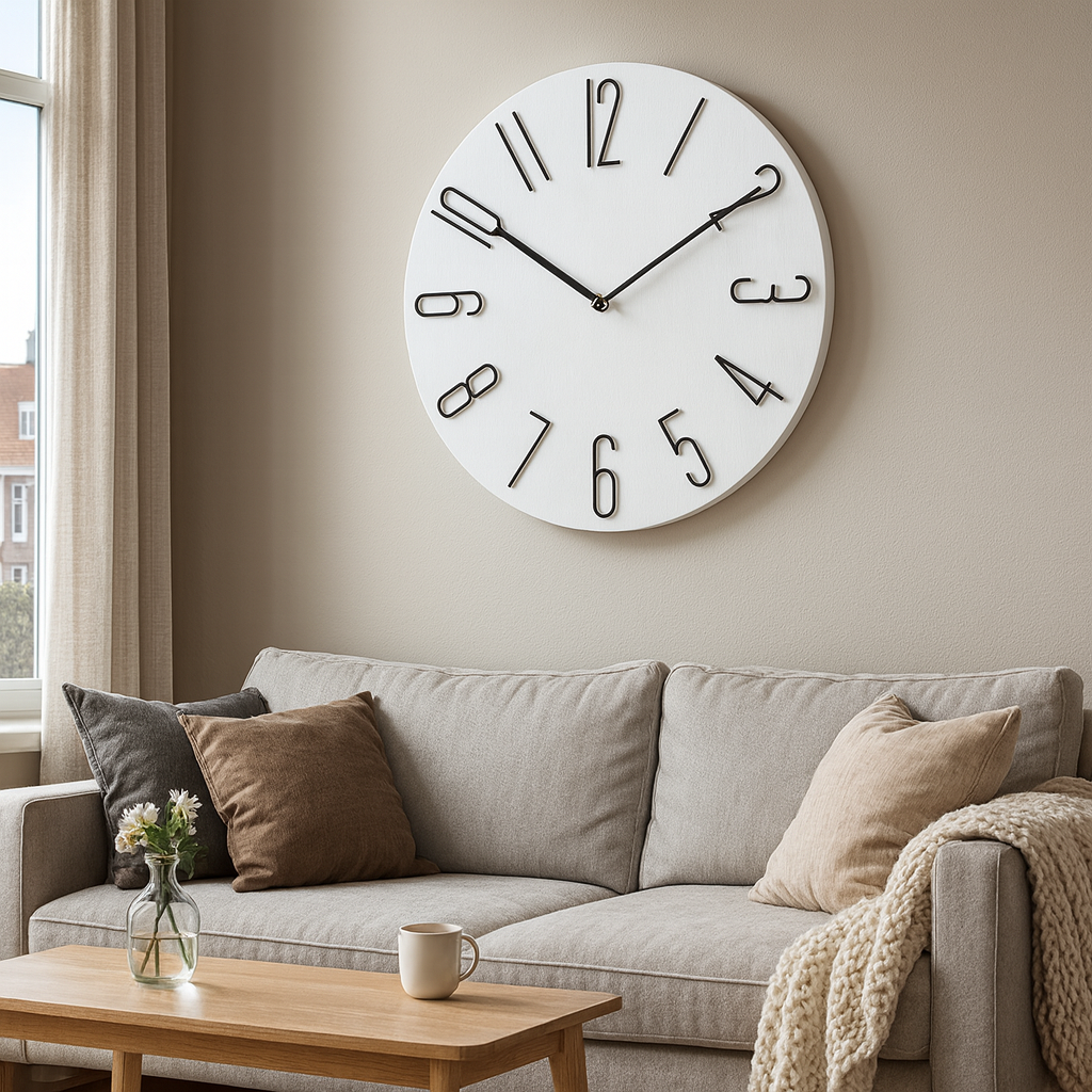 Modern Colourful Wall Clock | Unisex | ABS Silent Quartz | 12″ Wall ...