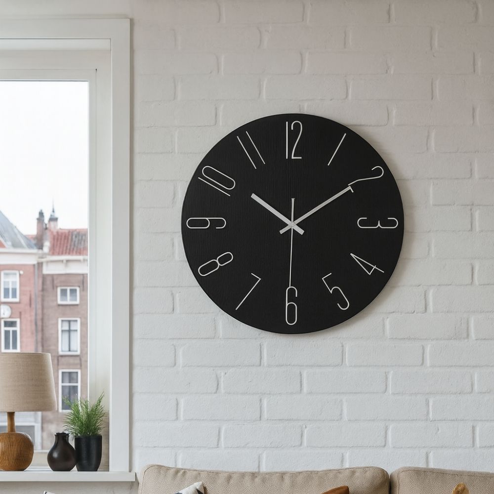 Wall Clock Nobela | Modern Minimalist Wall Clock | Plastic Silent ...