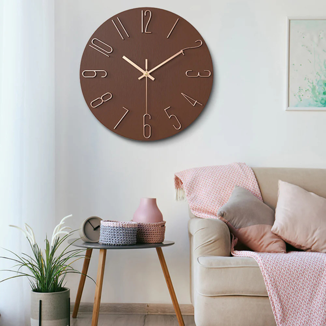 Wall Clock Nobela | Modern Minimalist Wall Clock | Plastic Silent ...